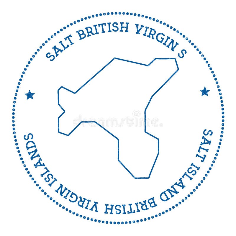 Zout Eiland, De Britse Maagdelijke Sticker Van De Eilandenkaart Vector ...