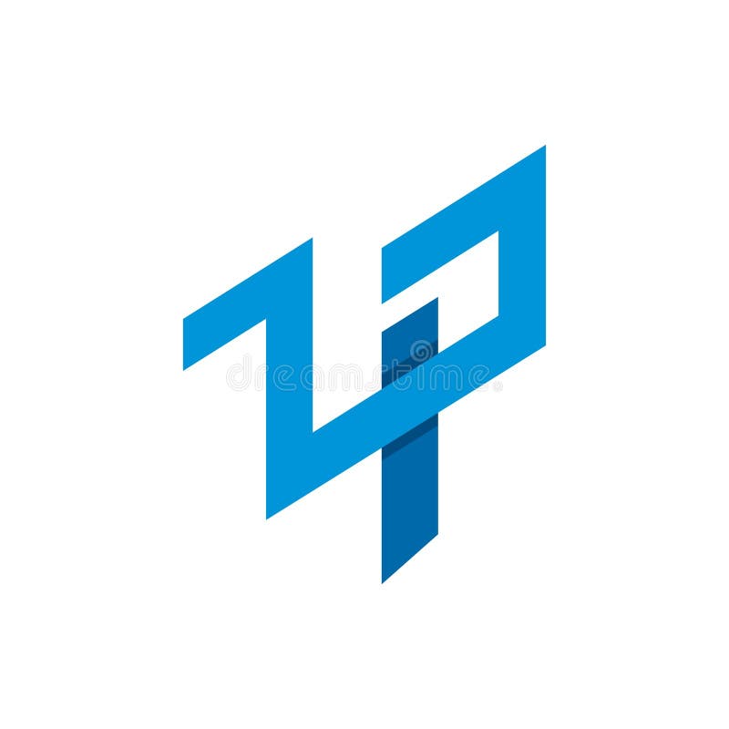 Zp Initial Logo Icon. Zp Symbol with Blue Color Design, Zp Simple Icon ...