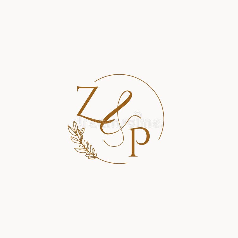 ZP Initial Wedding Monogram Logo Stock Illustration - Illustration of ...