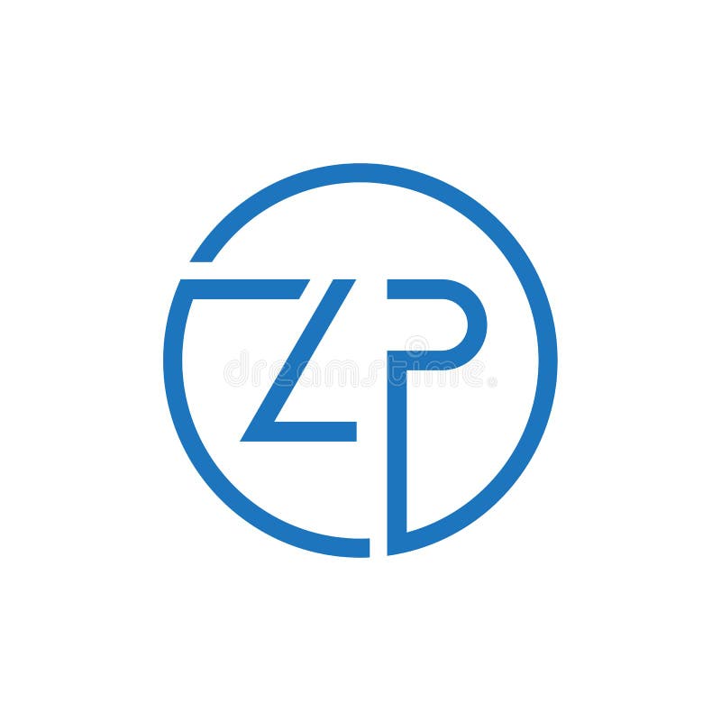 ZP Logo Design Vector Template. Initial Circle Letter ZP Vector ...