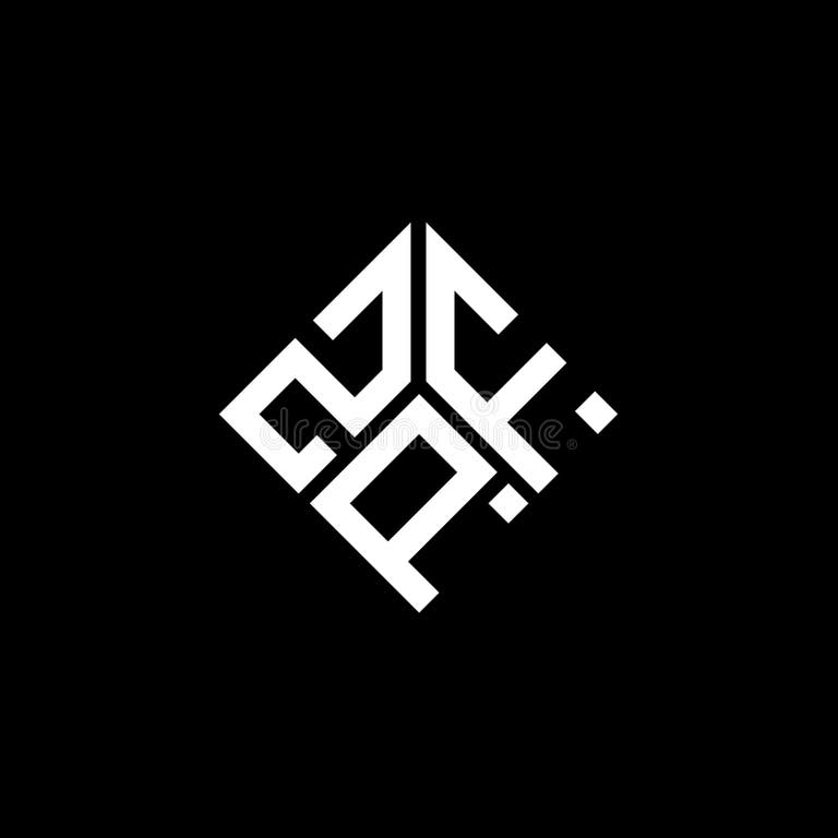 ZPF Letter Logo Design on Black Background. ZPF Creative Initials ...