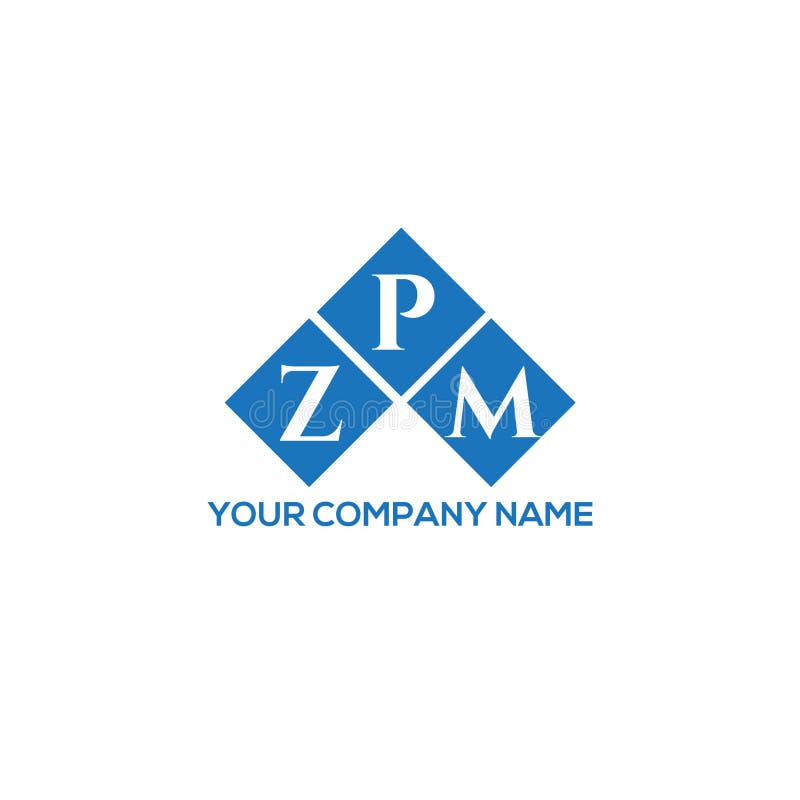 ZPM Letter Logo Design on White Background. ZPM Creative Initials ...