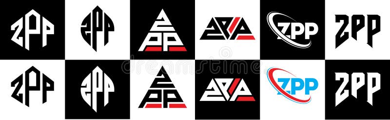 ZPP Letter Logo Design in Six Style. ZPP Polygon, Circle, Triangle ...