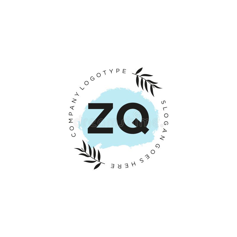 ZQ Letter Logo Icon Design Template Elements Stock Vector ...