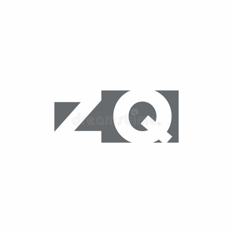 ZQ Logo Monogram with Negative Space Style Design Template Stock Vector ...