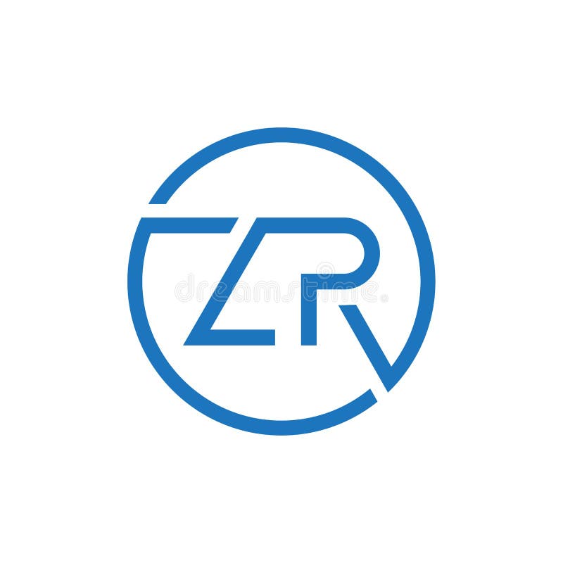 ZR Logo Design Vector Template. Initial Circle Letter ZR Vector ...