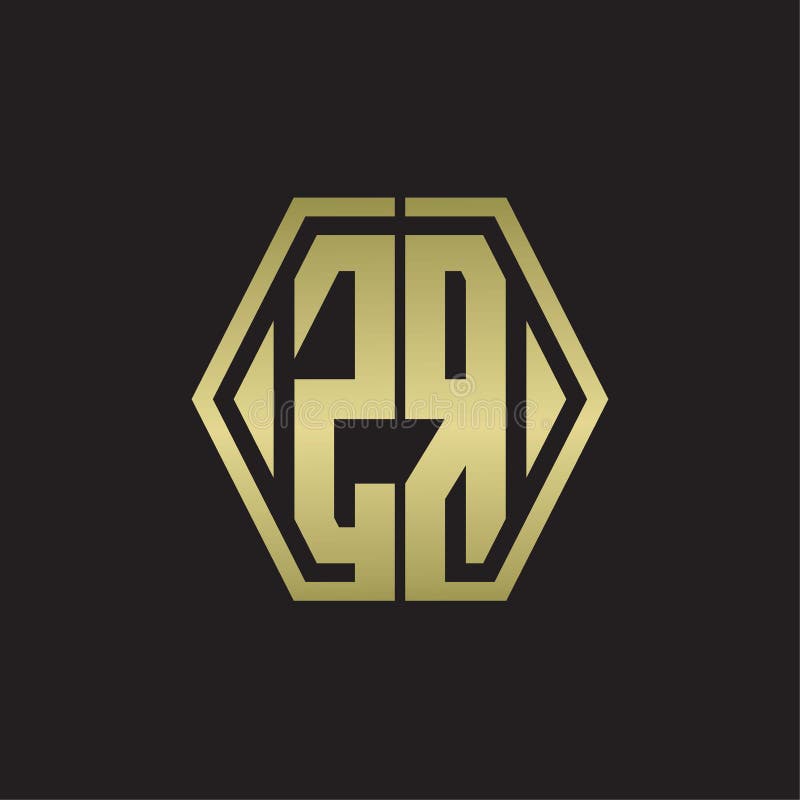 ZR Logo Monogram with Hexagon Line Rounded Design Template with Gold ... ZR Logo Monogram with Hexagon Line Rounded Design Template with Gold ...