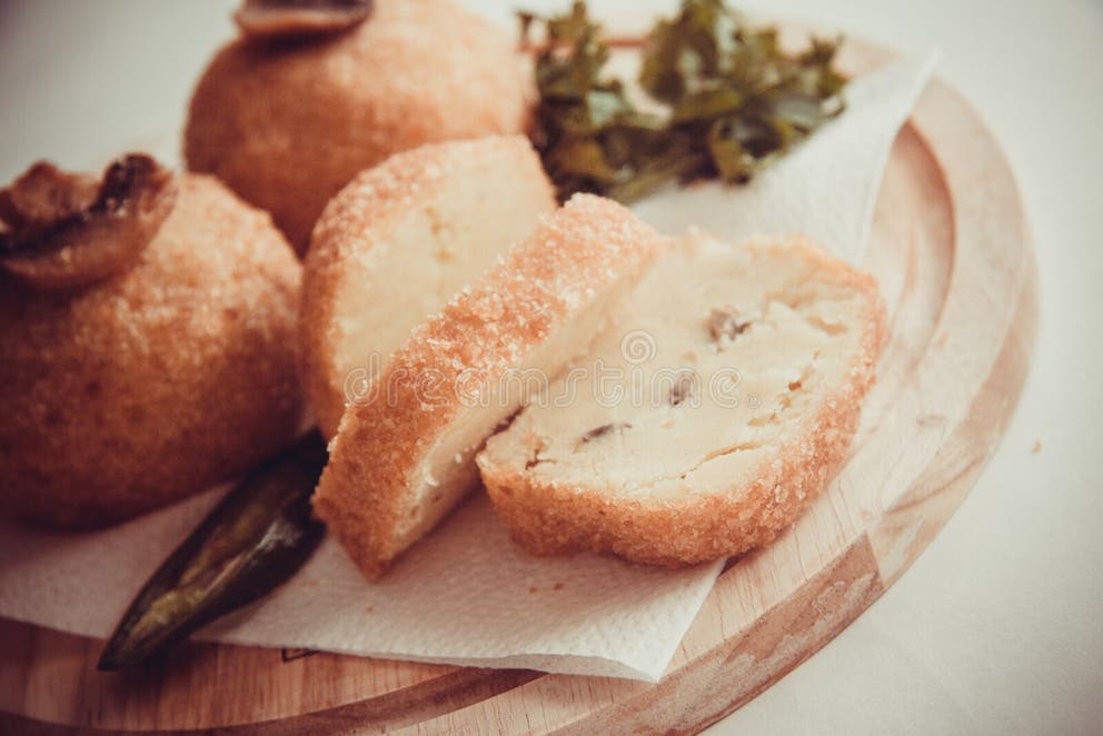 Zrazy of mashed potato stock photo. Image of garnish - 70402726