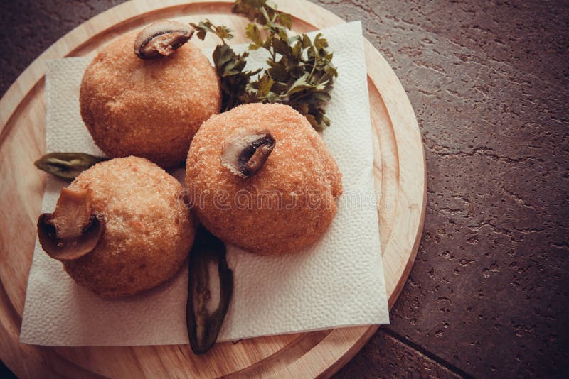 Zrazy of mashed potato stock photo. Image of garnish - 70467046