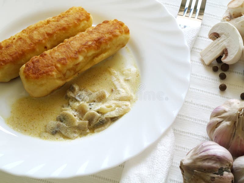 Zrazy stock photo. Image of mushrooms, white, garlic - 48710004