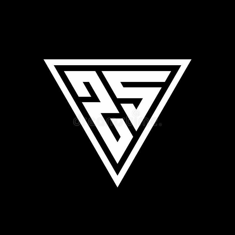 ZS Logo Monogram with Triangle Shape Designs Template Stock Vector ...