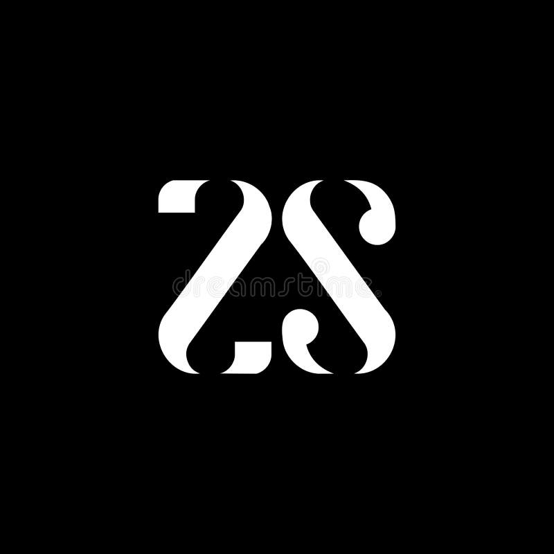 ZS Z S Letter Logo Design. Initial Letter ZS Uppercase Monogram Logo ...