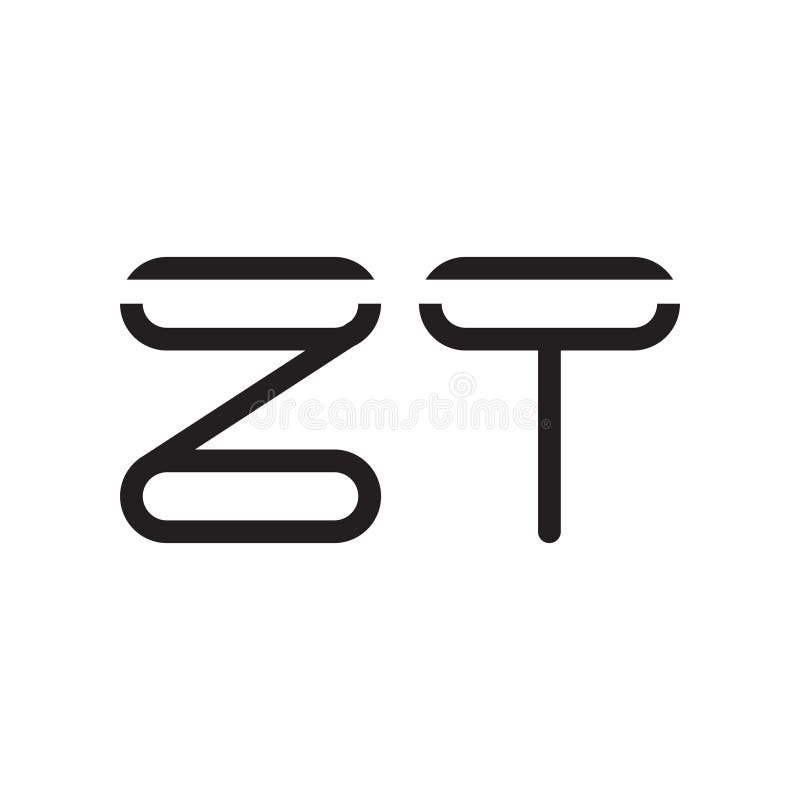 Zt Inicial Carta Vector Logo Icono Ilustración del Vector - Ilustración ...