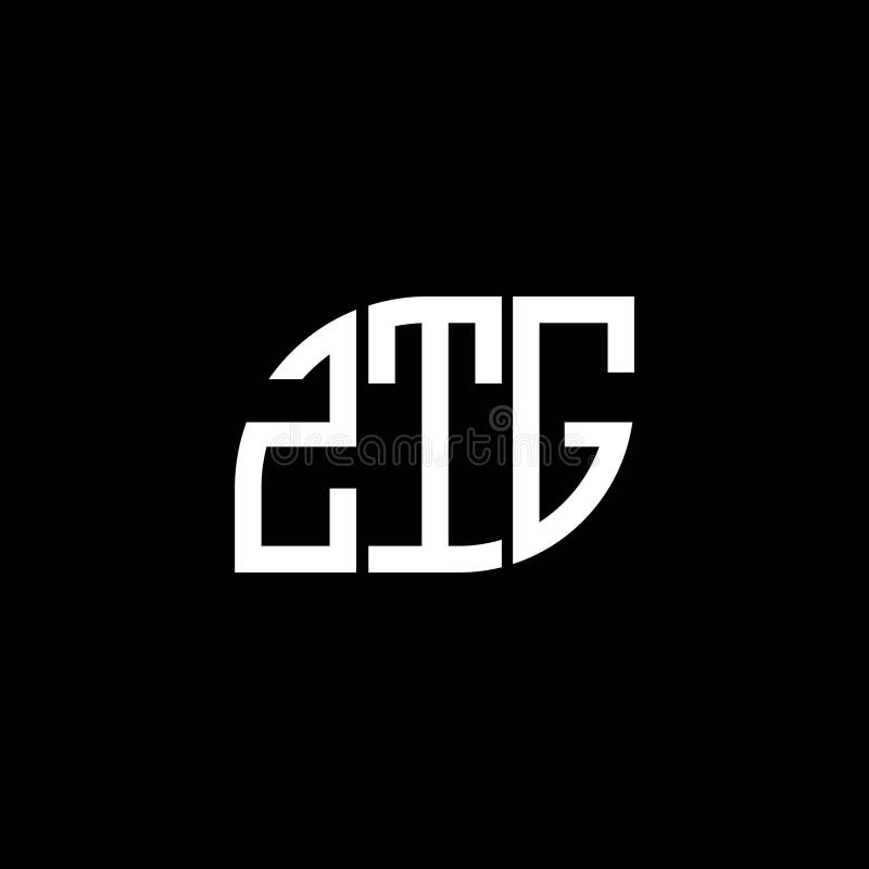 ZTG Letter Logo Design on Black Background. ZTG Creative Initials ...