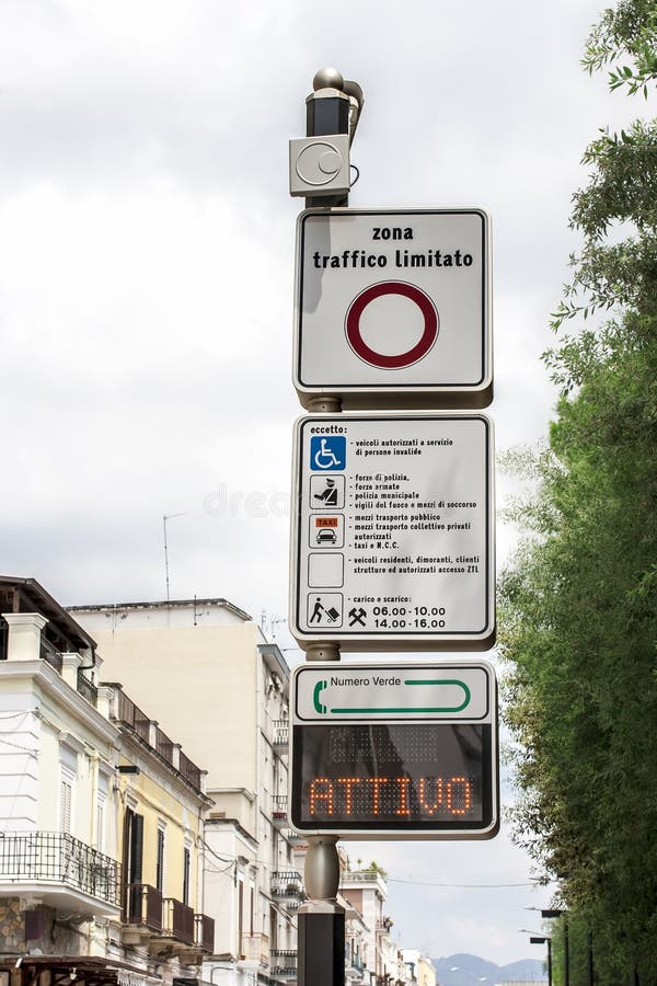 ZTL (Limited area) stock photo. Image of area, parking - 61370846