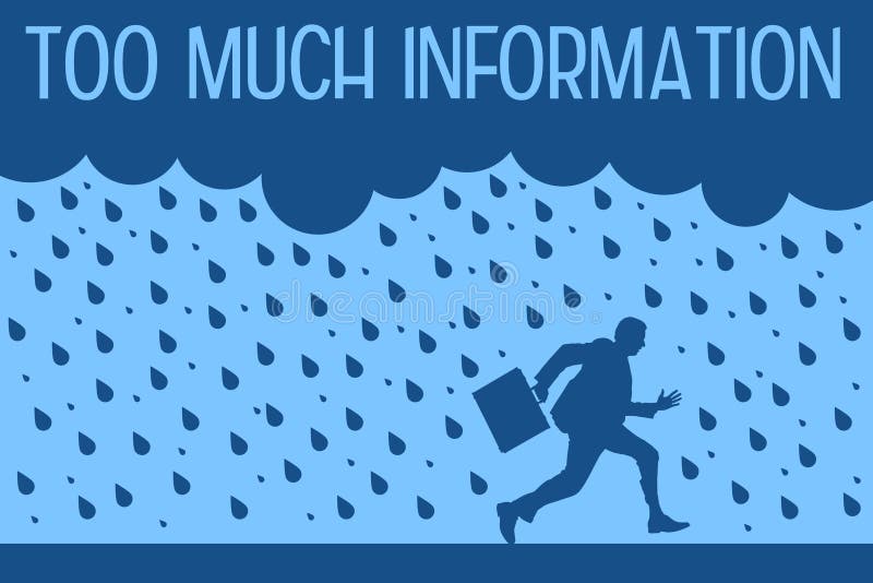 Zu viele Informationen stock abbildung. Illustration von teilen - 30561332