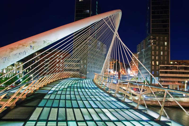 Zubizuri Bridge, Euskadi, Spain Editorial Photography - Image of ...