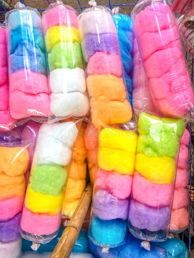Zucchero Filato O Sacchetti Di Zucchero Filato Fotografia Stock ...