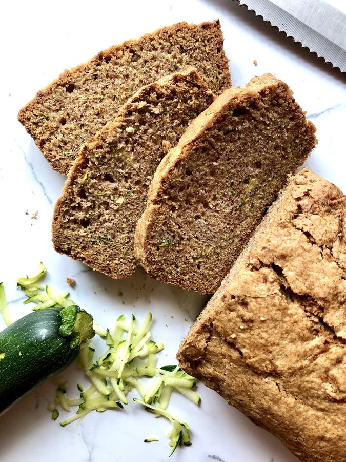 Zucchini bread stock photo. Image of cutting, baking - 180196802