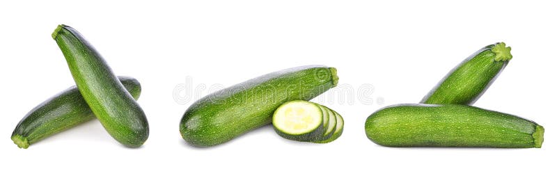 Zucchini Isolated on White Background Stock Image - Image of chopped ...