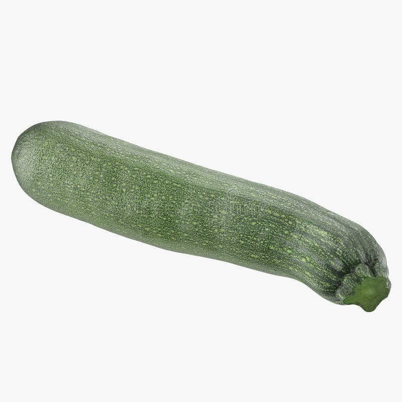 Zucchini Isolated on White Background 3D Illustration Stock ...