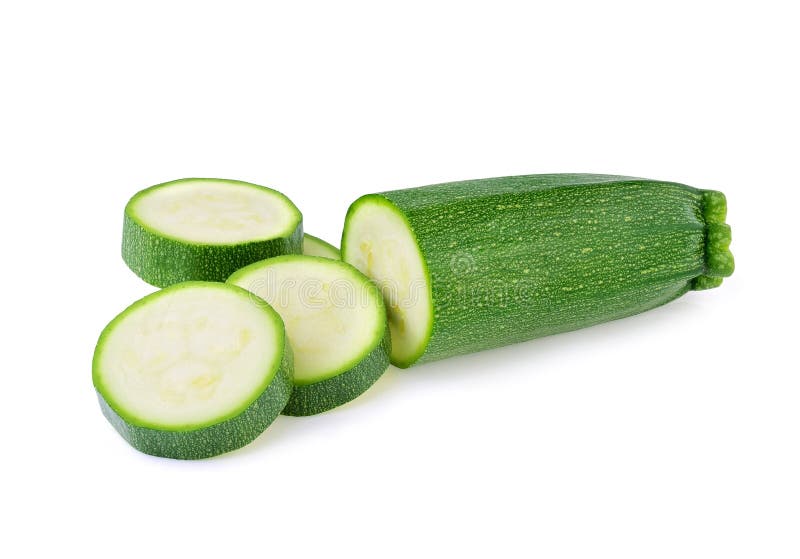 Zucchini Isolated on White Background Stock Photo - Image of background ...
