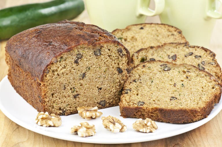 Zucchini nut bread stock image. Image of slice, carbohydrates - 18903165