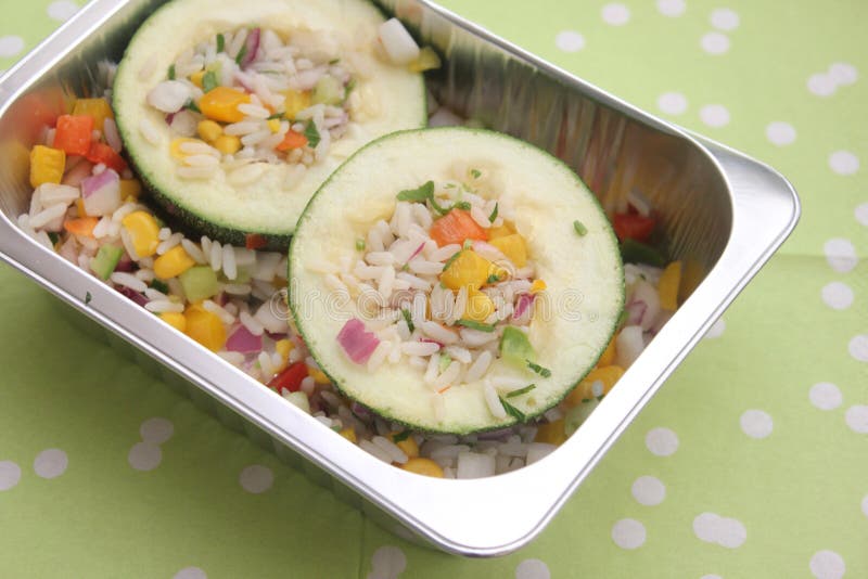 Zucchini with rice stock photo. Image of cooking, food - 99065320
