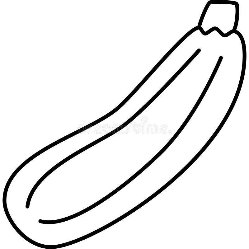 Zucchini Vegetable Icon Vector Outline Stock Vector - Illustration of ...