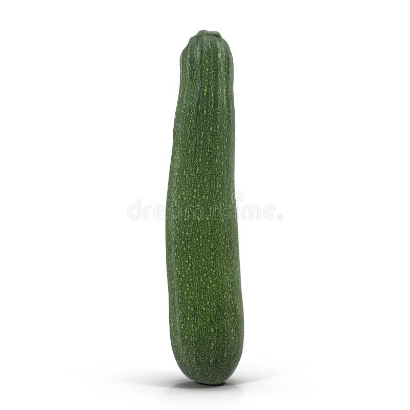 Zucchini Isolated on White Background 3D Illustration Stock ...