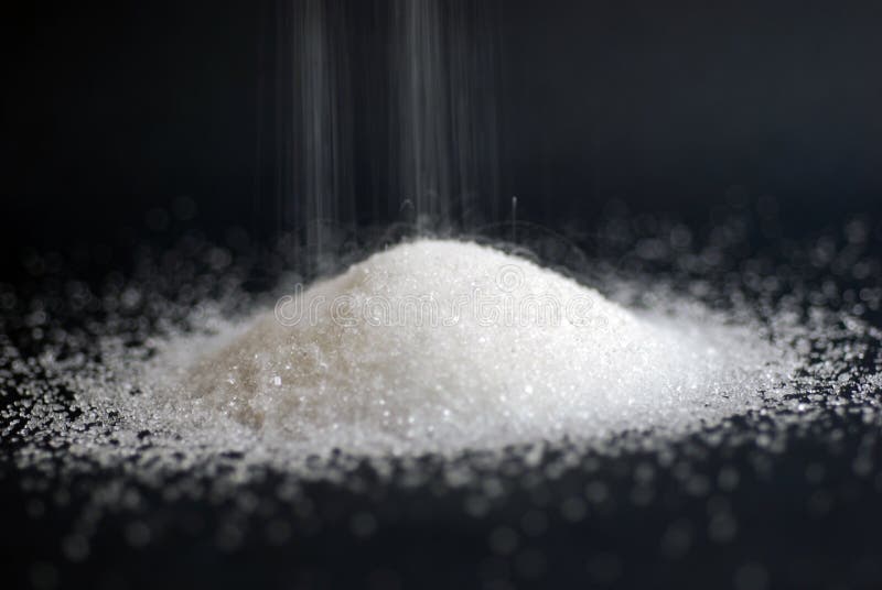 Zuckern Sie Haufen, Gelb Der Zuckergebirgsform Granulierter Zucker ...