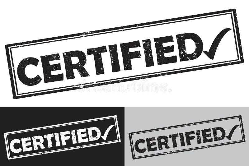 Certified Stempelillustrationsikone Vektor Abbildung - Illustration von ...