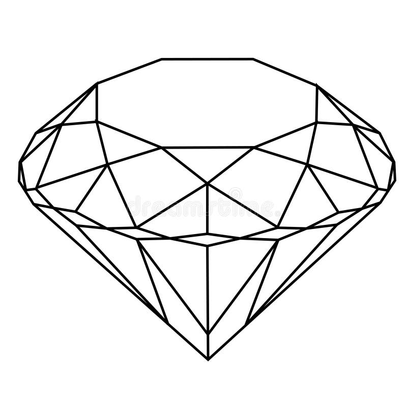 Schets potlood. Diamant vector illustratie. Illustration of illustratie ...