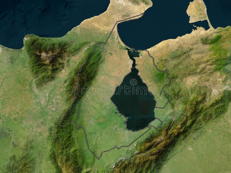 Zulia, Venezuela. Low-res Satellite. No Legend Stock Illustration ...