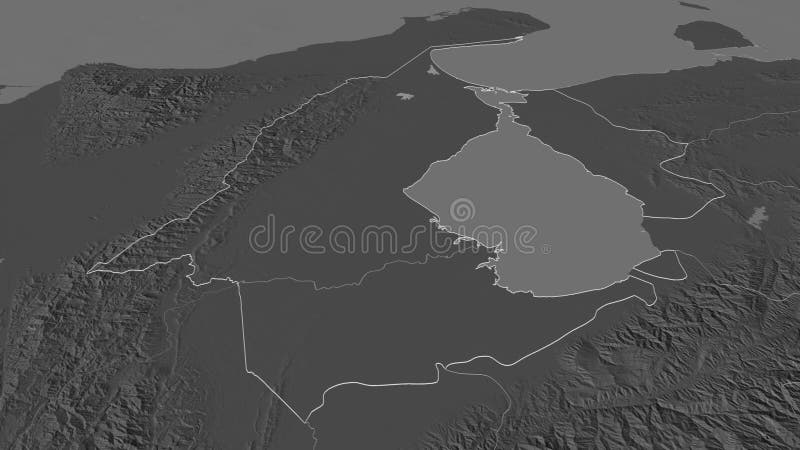 Zulia, Venezuela - Outlined. Bilevel Stock Illustration - Illustration ...