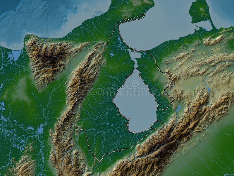 Zulia, Venezuela. Physical. No Legend Stock Illustration - Illustration ...