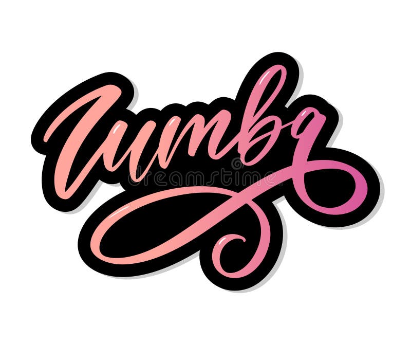 Zumba Letter Lettering Calligraphy Dance Vector Brush Stock Vector ...
