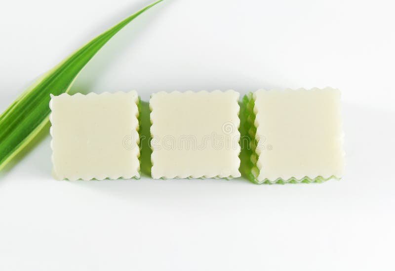 Zumo De Pandan Con Leche De Coco Y Postre Thai Jelly. Imagen de archivo ...