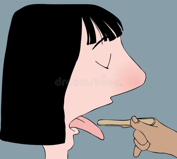 Zunge überprüfen vektor abbildung. Illustration von festsetzen - 44948326