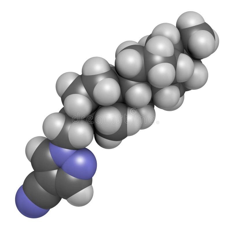Zuranolone Drug Molecule. 3D Rendering Stock Photo - Illustration of ...