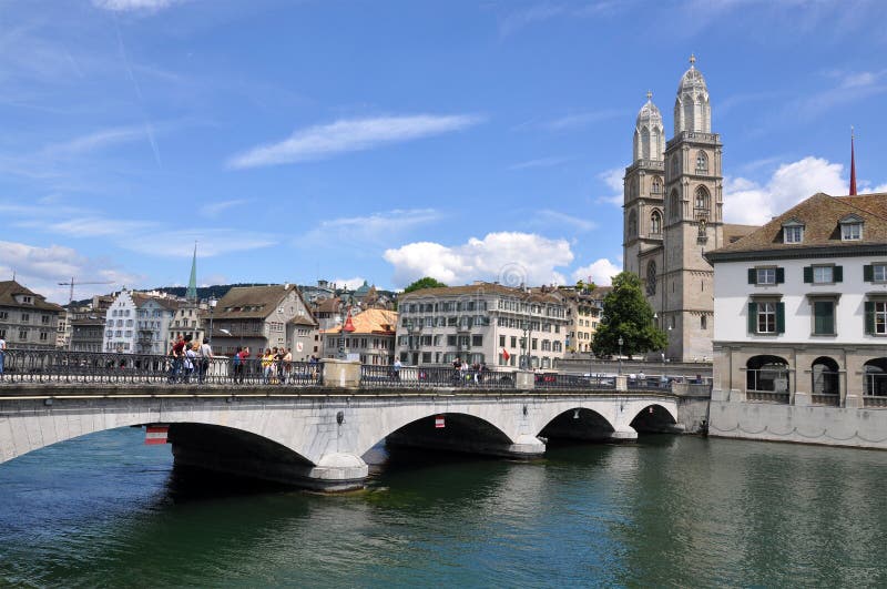 Zurich downtown stock image. Image of destination, cityscape - 15297071