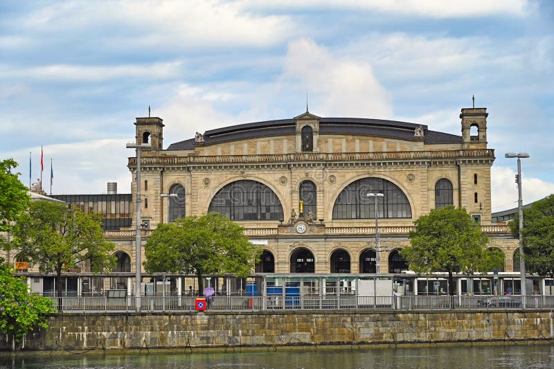 Zurich Main Train Station Hauptbahnhof Stock Image - Image of bahnhof ...