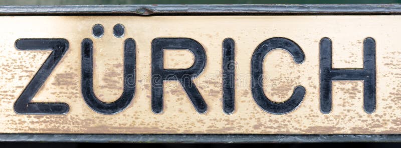Zurich sign stock photo. Image of roadsign, city, symbol - 76054096