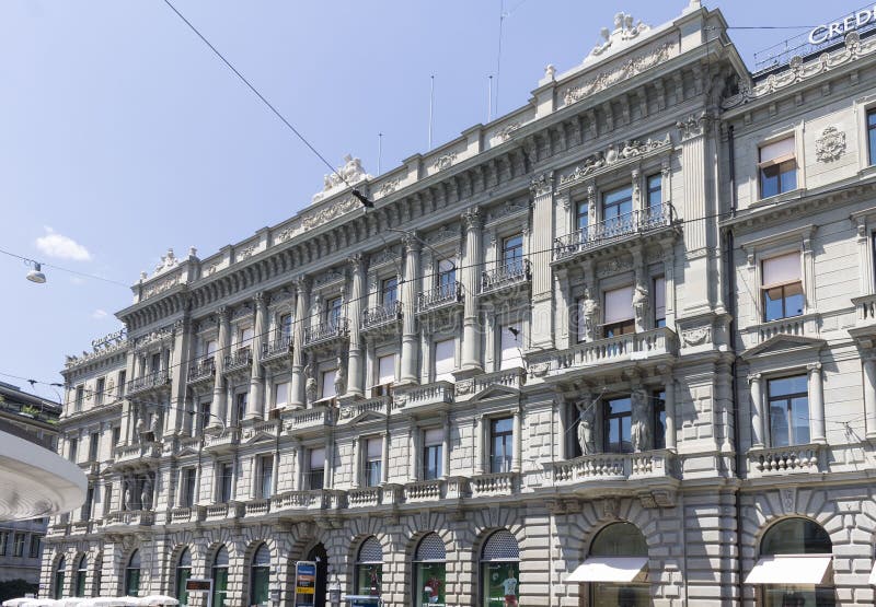 Zurich Switzerland Historical Building Editorial Stock Photo - Image of ...