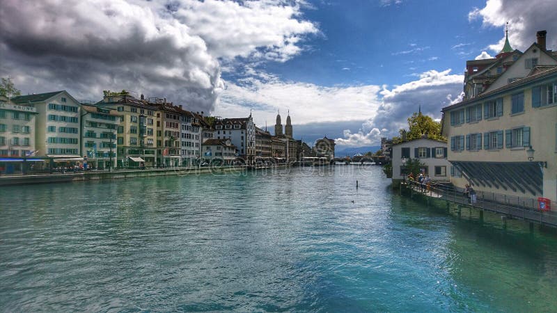 Zurich Limmat Fluss River Stock Photos - Free & Royalty-Free Stock ...