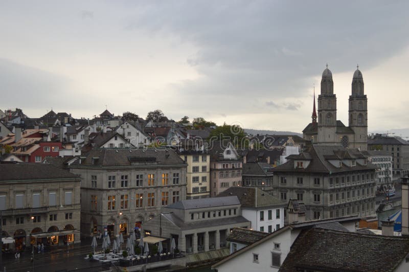 Zurick in Switzerland editorial stock image. Image of river - 93498419