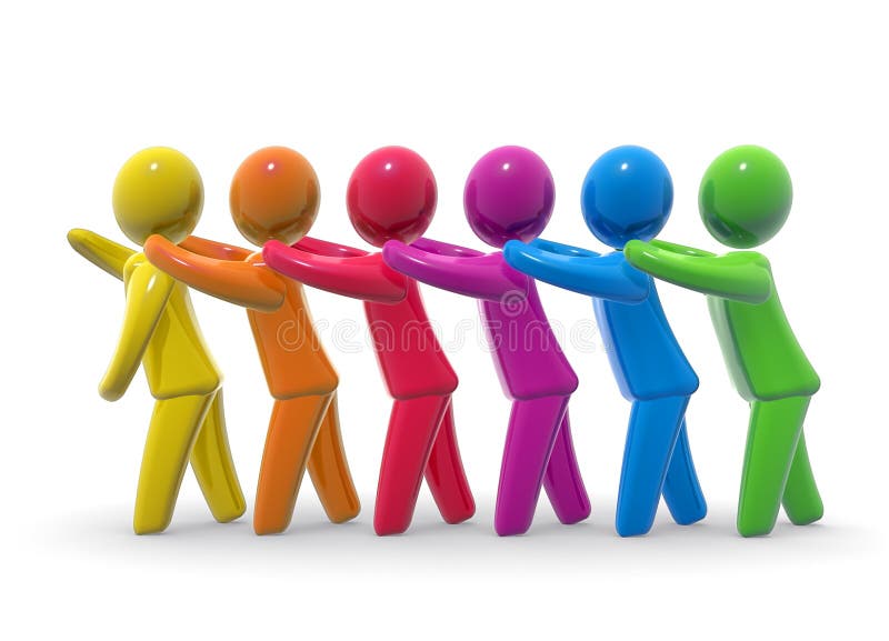 Zusammen stock abbildung. Illustration von freundschaft - 7941315