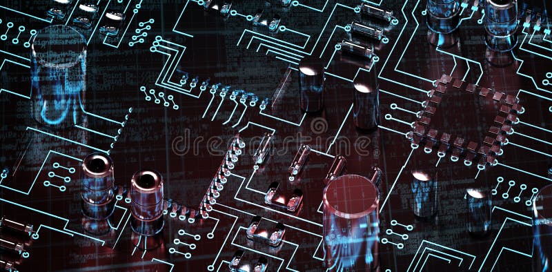 Zusammengesetztes Bild Von Linien Der Blauen Matrix Und Der Codes Stock ...
