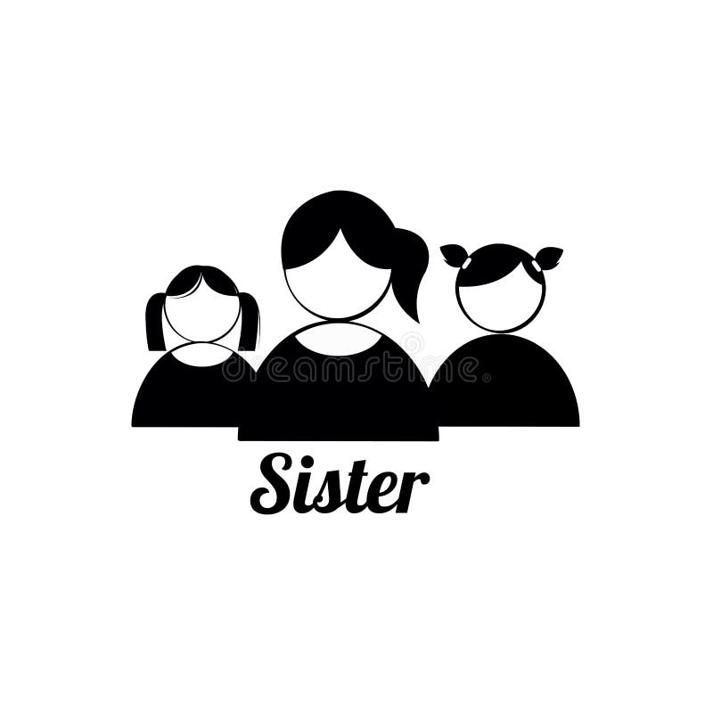 Zusterpictogrammen vector illustratie. Illustration of vrouw - 31492433