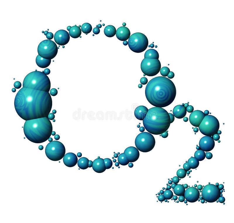 De MoleculeO2 Van De Zuurstof Stock Illustratie - Illustration of ...